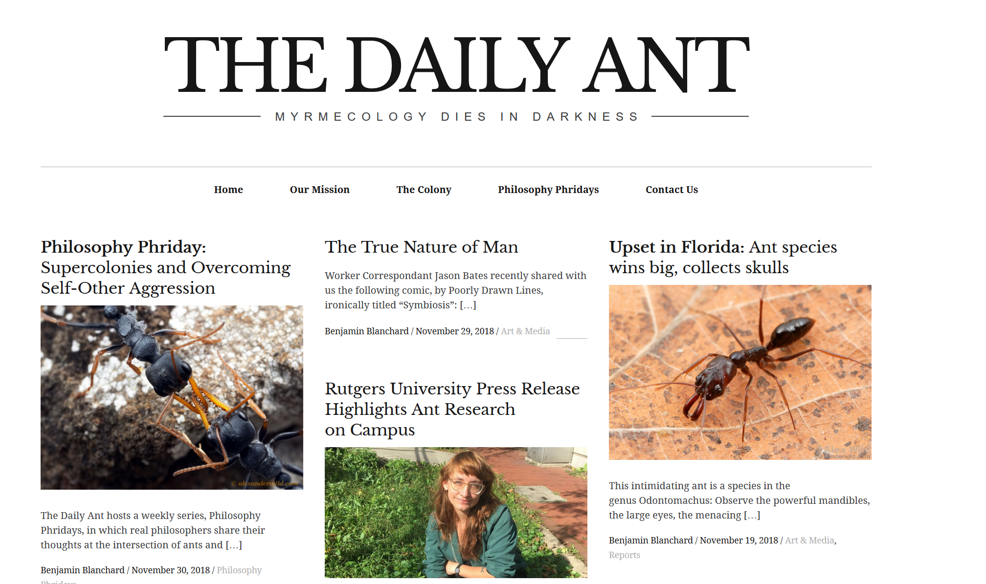 An incomplete guide to ant blogs – Myrmecological News Blog